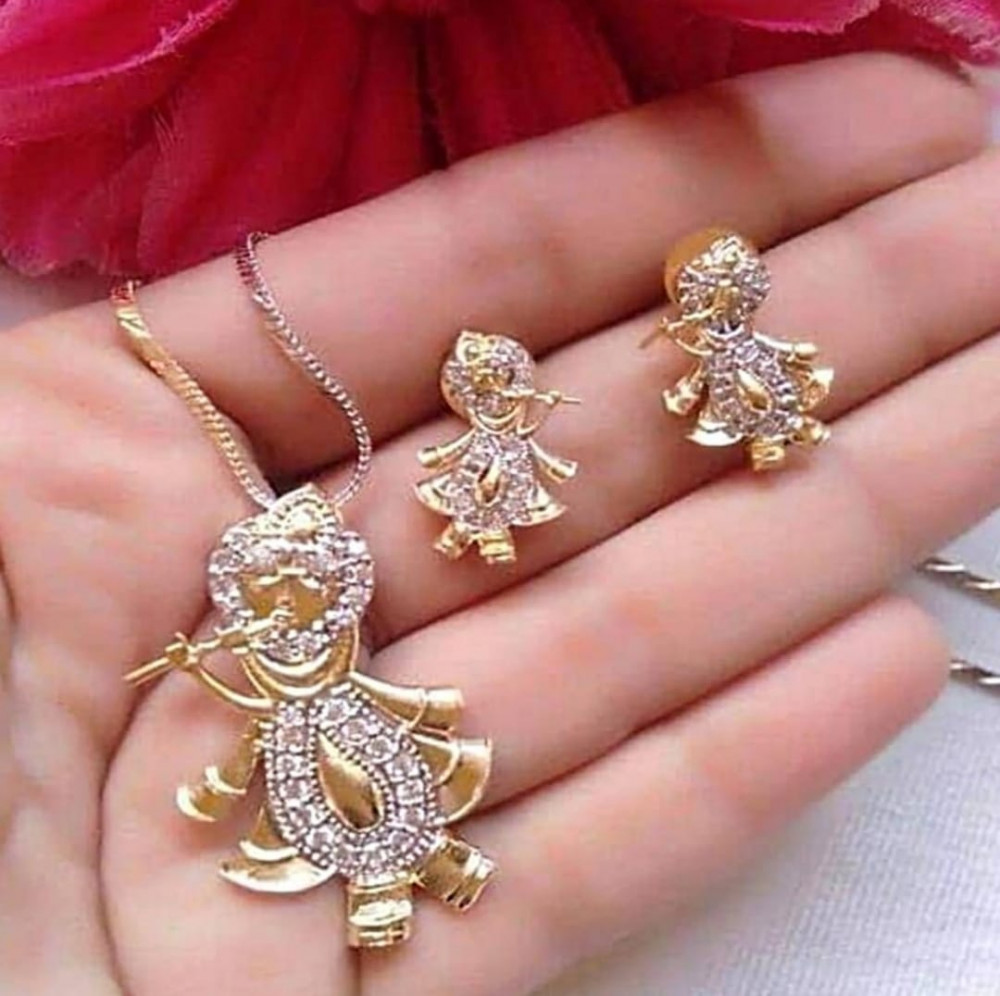 Buy Alloy Gold Plated Chain Earing Pendal For Women And Girl at ...