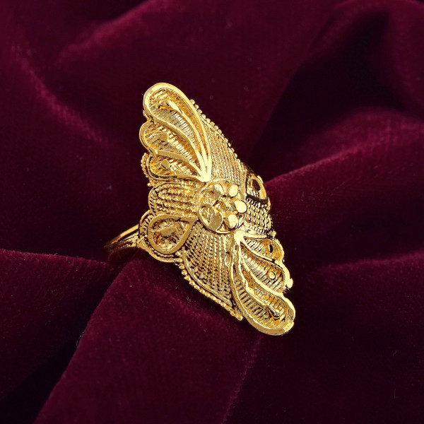 Buy ADMIER Gold plated Brass Marquise design Cutwork Handmade raswara ...