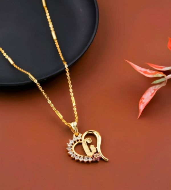 Buy Alloy Gold Plated Calphabet Chain Pendal For Women And Girl at ...